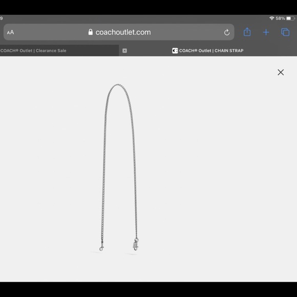 Coach | Bags | Coach Replacement Silver Chain Detachable Crossbody Bag ...